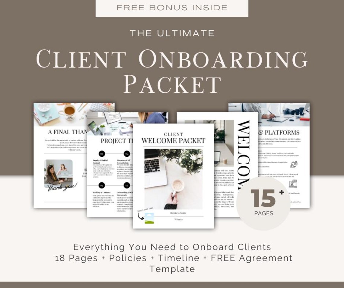 Client Onboarding Packet Template | Canva Welcome Packet | Service ...