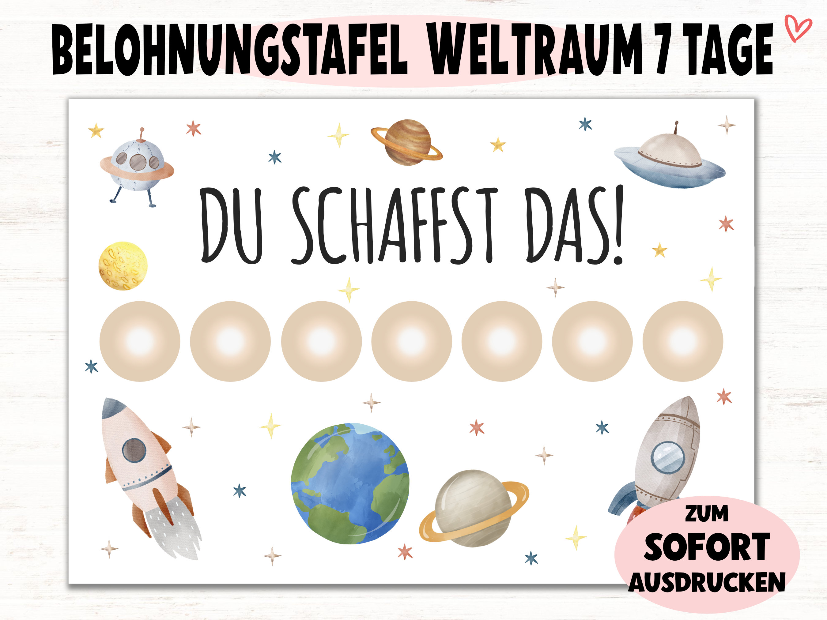 Belohnungstafel, Belohnungskarte, Belohnungssystem Weltraum und ...