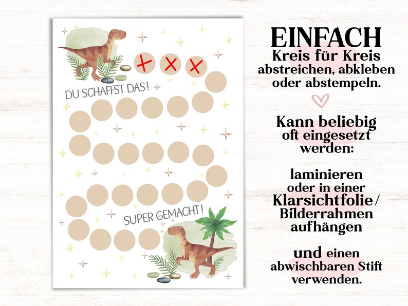 Set Weekly Schedule Reward Board Motivational Cards Dinosaur Kids ...
