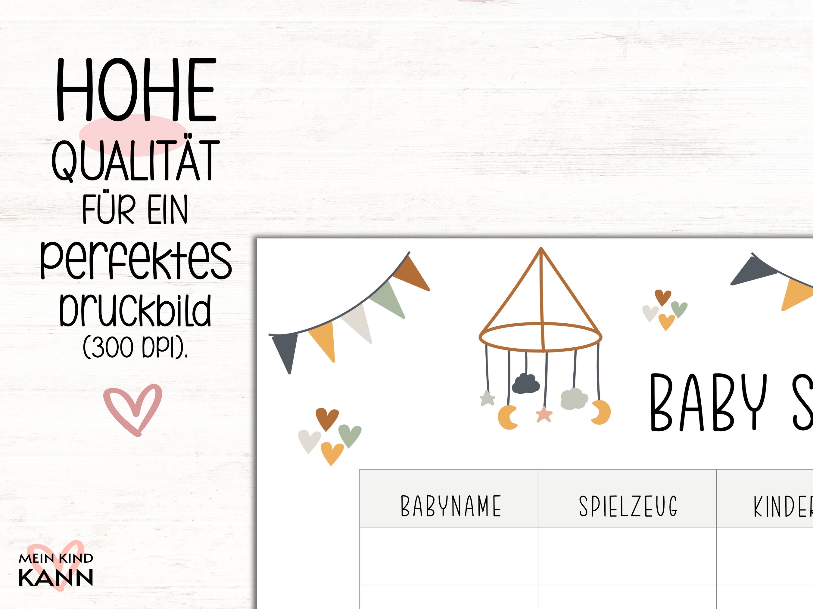 Stadt Land Fluss Babyparty Boho als pdf, Baby Shower Party Spiel zum ...
