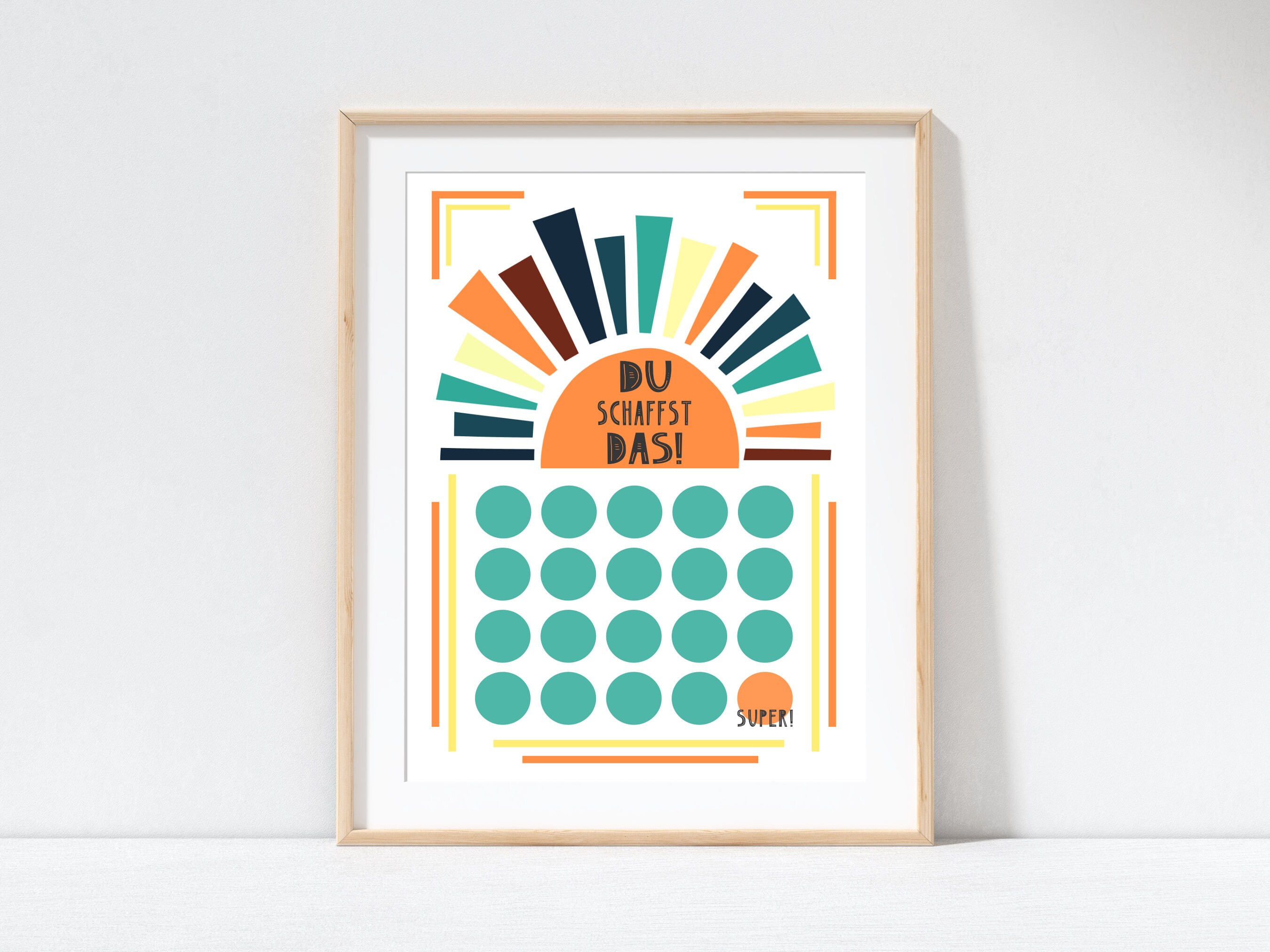 Reward Chart Rainbow Retro, Reward System for Kids Printable, Reward ...