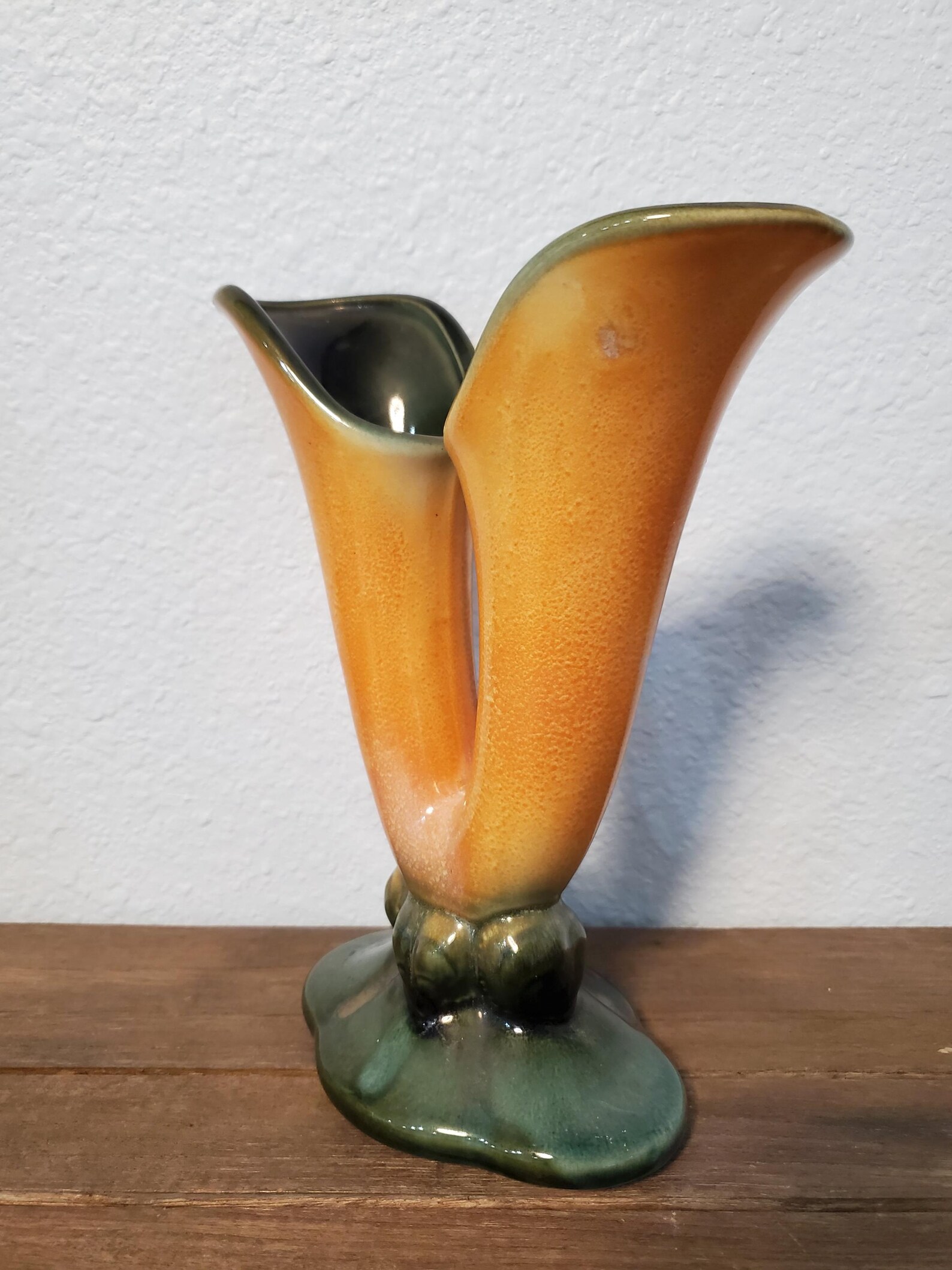 Hull Pottery Double Calla Lily Vase - Etsy