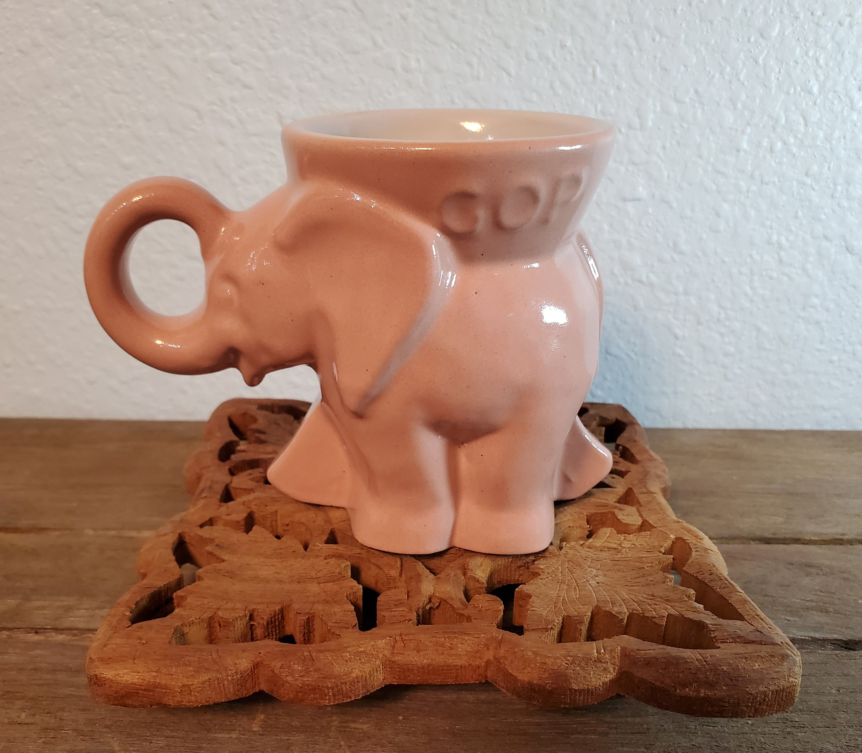 Frankoma Pottery GOP Pink Elephant - Etsy