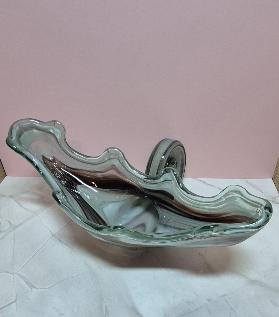 Vintage Art Glass Cornucopia - Etsy