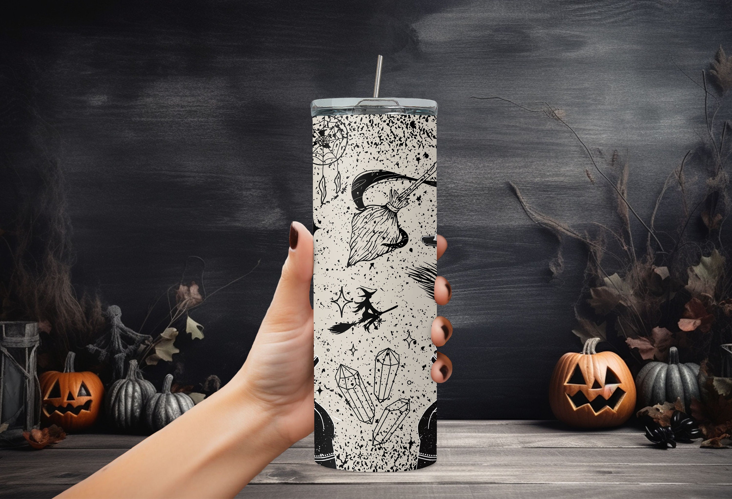 20oz Basic Witch Tumbler, Halloween Tumbler, Witchcraft Tumbler ...