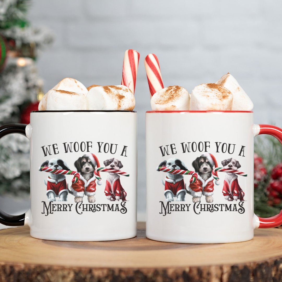 We Woof You A Merry Christmas Mug, Christmas Dog Mug, Christmas Cup ...