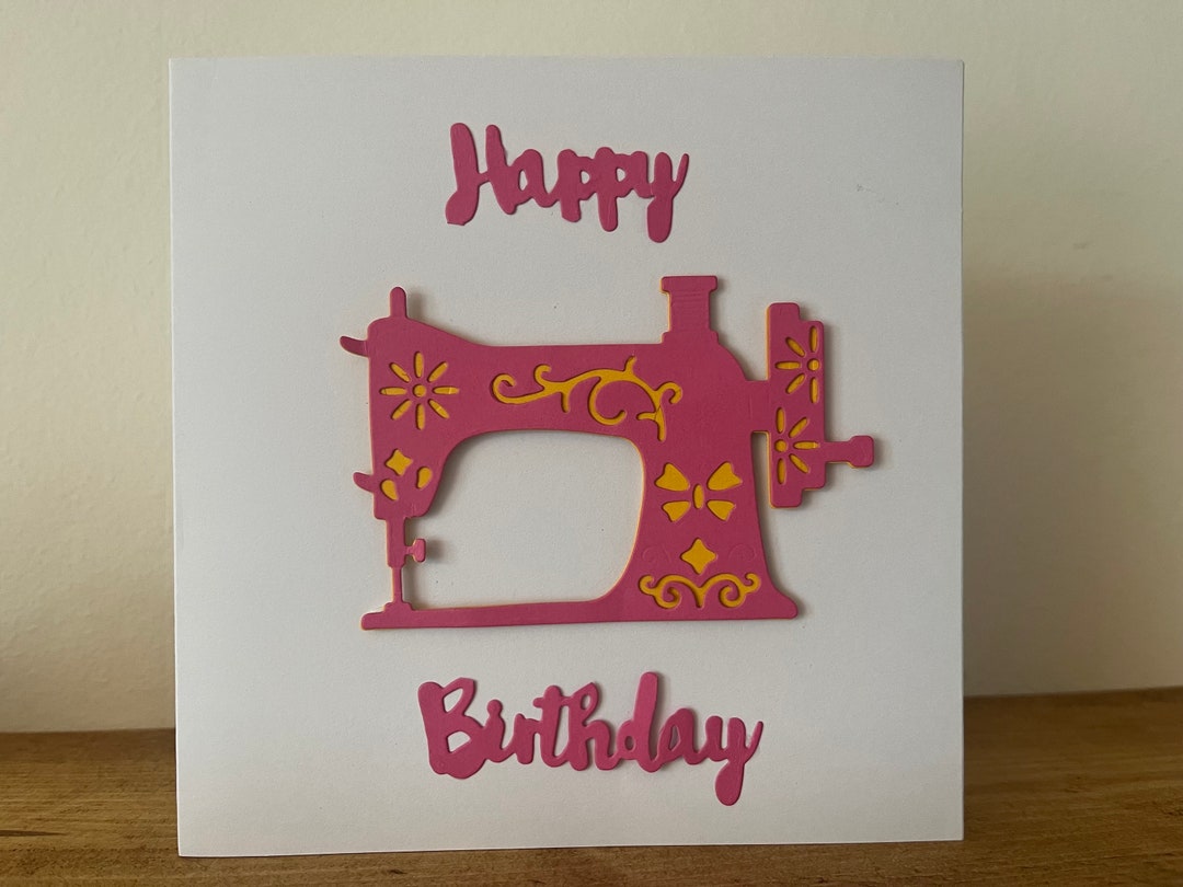 Happy Birthday Sewing Card - Etsy