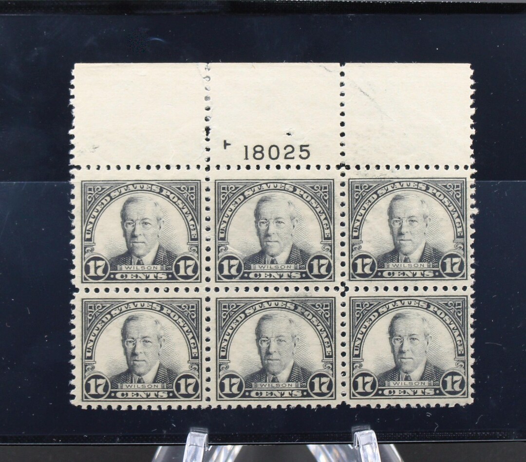 Old US Stamps, 1925 Regular Issue Stamps Scott #623 Mint Plate Block of ...