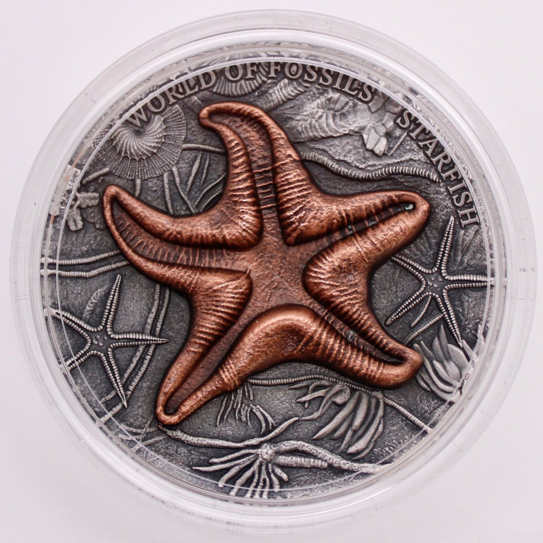2019 NIUE 2 Oz Starfish World of Fossils Series, High Relief and ...