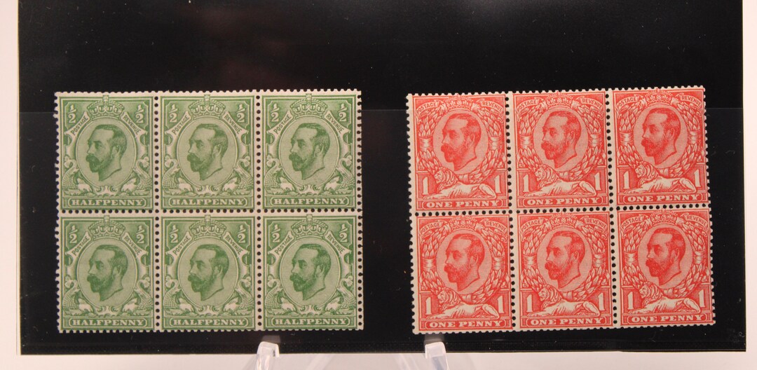Old World Stamps, 1911 Great Britain Collection Scott #151a & #152a ...