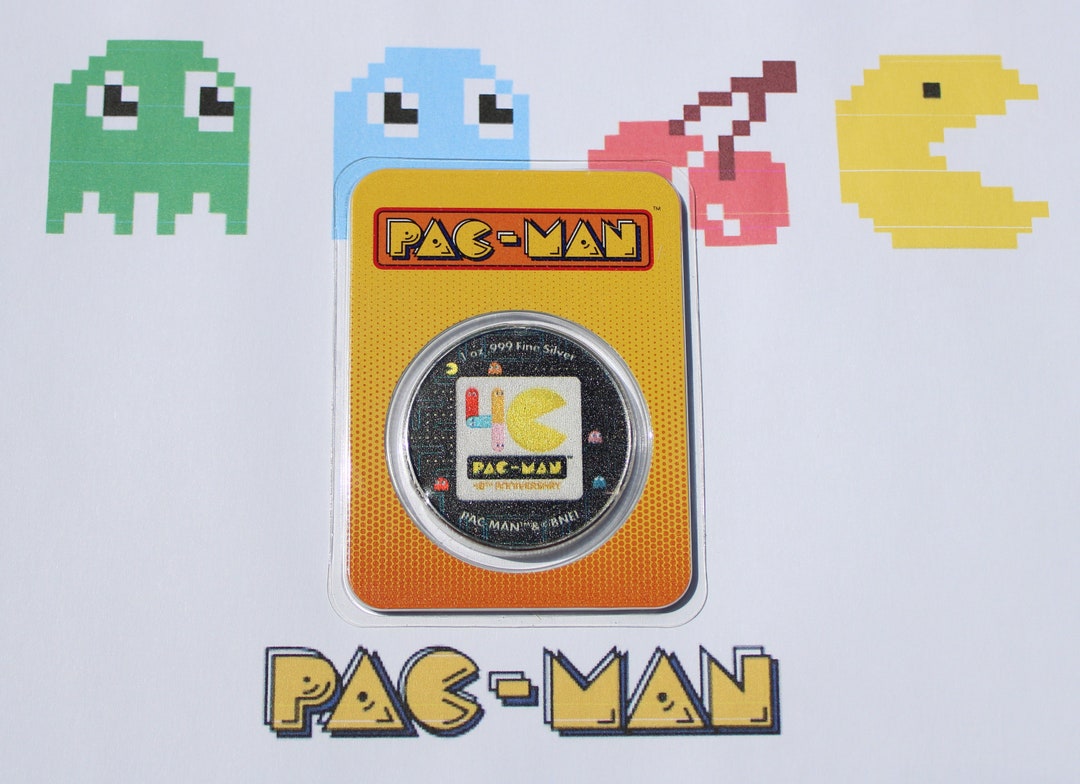 2020 Niue PAC-MAN 40th Anniversary Colorized 1 Oz .999 Fine Silver Coin ...