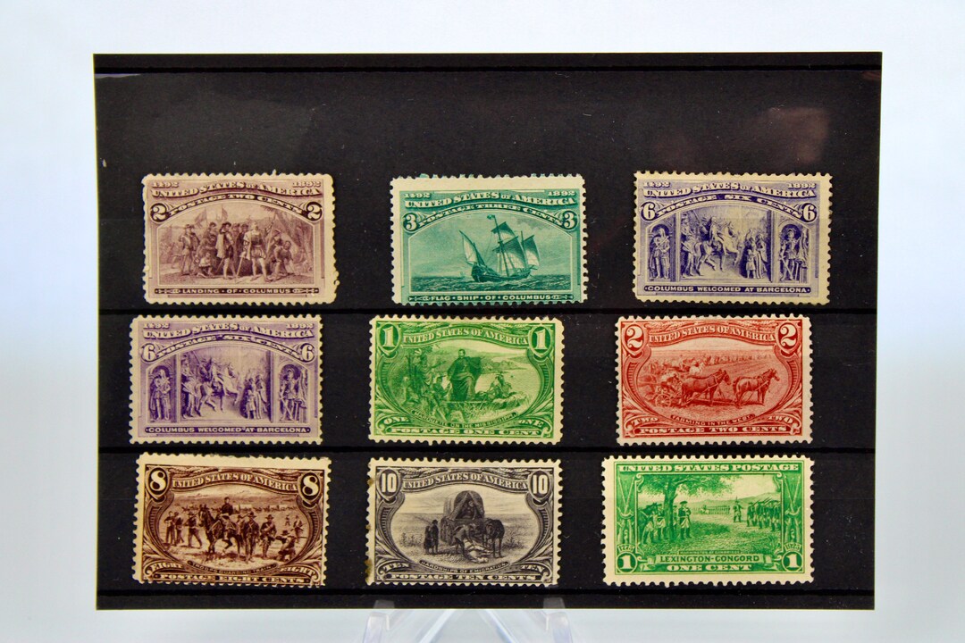 Old US Stamps, 1891-1925 Mixed Collection of Mint Stamps, Scott #231 ...