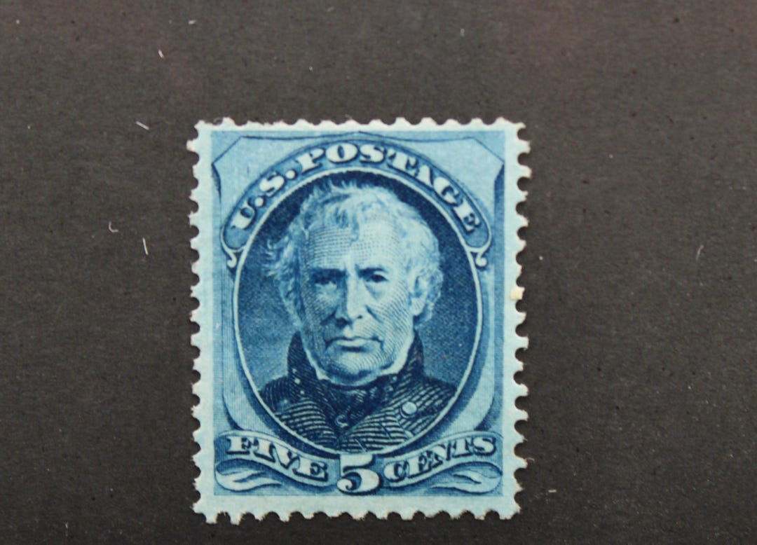 Old US Stamp, 1875 Continental Bank Note Company, Zachary Taylor 5cent ...