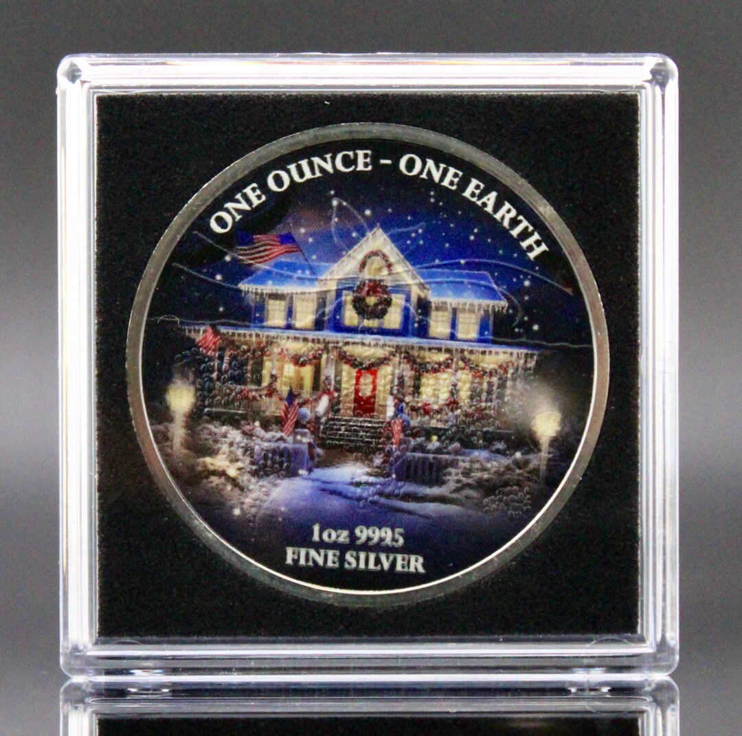2022 Fiji One Earth Christmas American House 1 Oz Colorized and Glow in ...