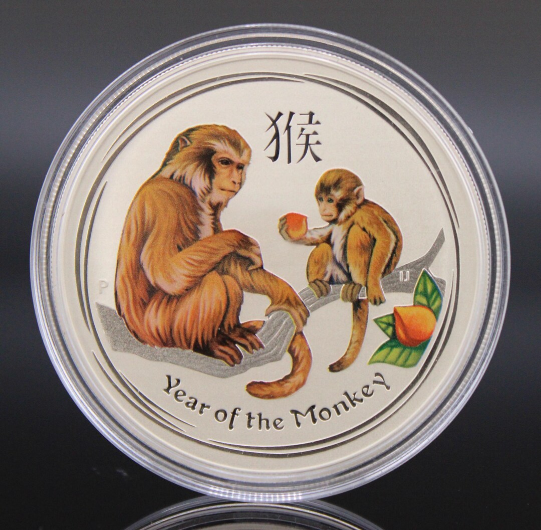 2016 Australia Year of the Monkey, Lunar Series II, Colorized 1 Troy ...
