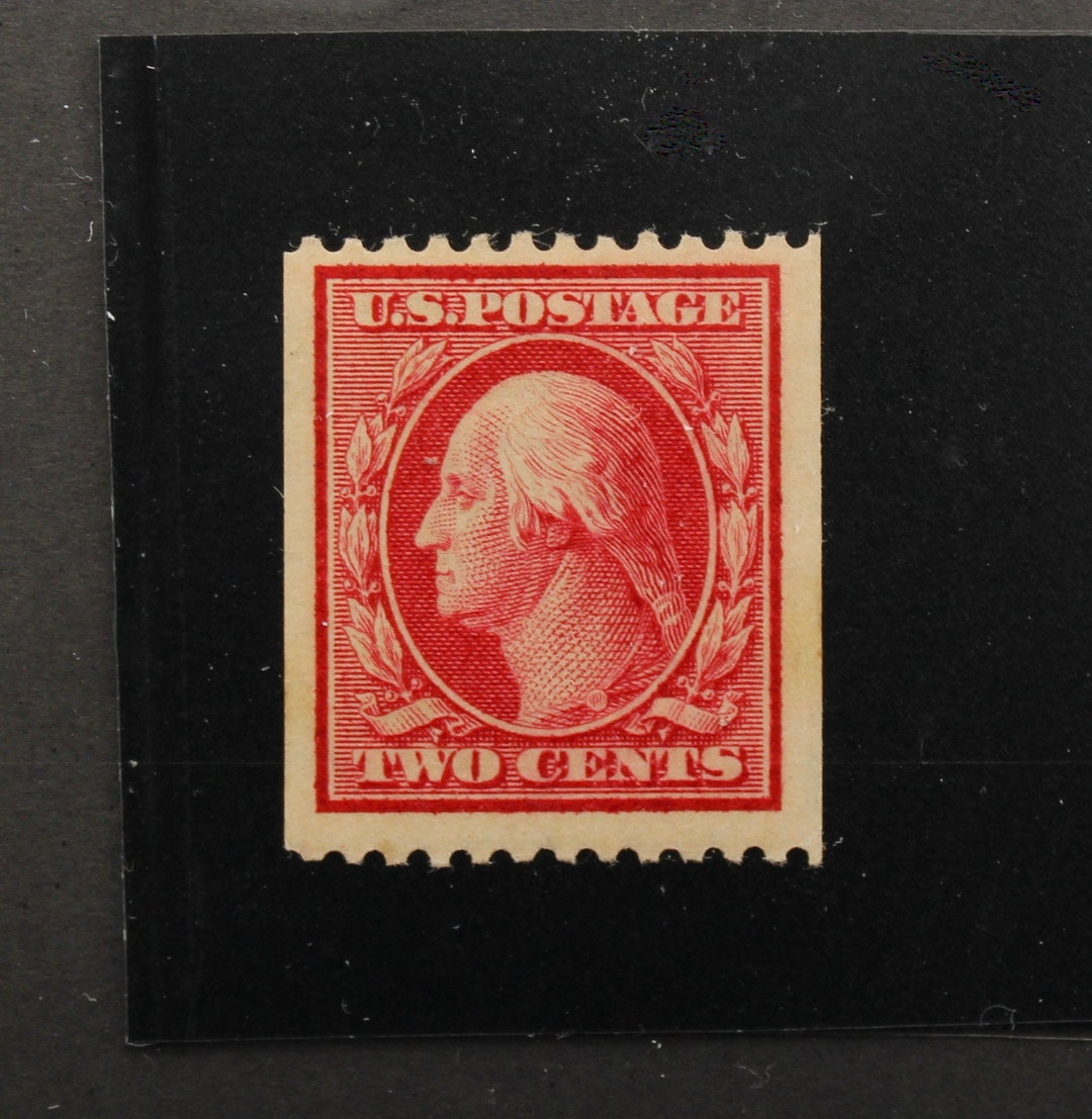 Old US Stamp, 1910 Coil Stamp Single Line Watermark, Scott #386 2cent ...