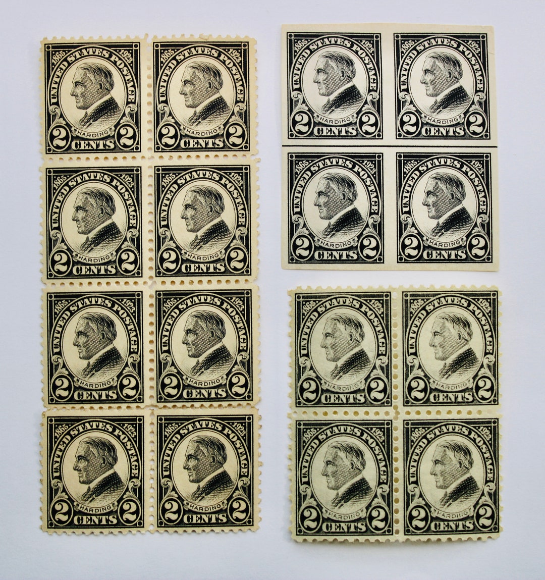 Old US Stamp, 1923 Commemorative, Full Set Scott #610 (block of 8 ...