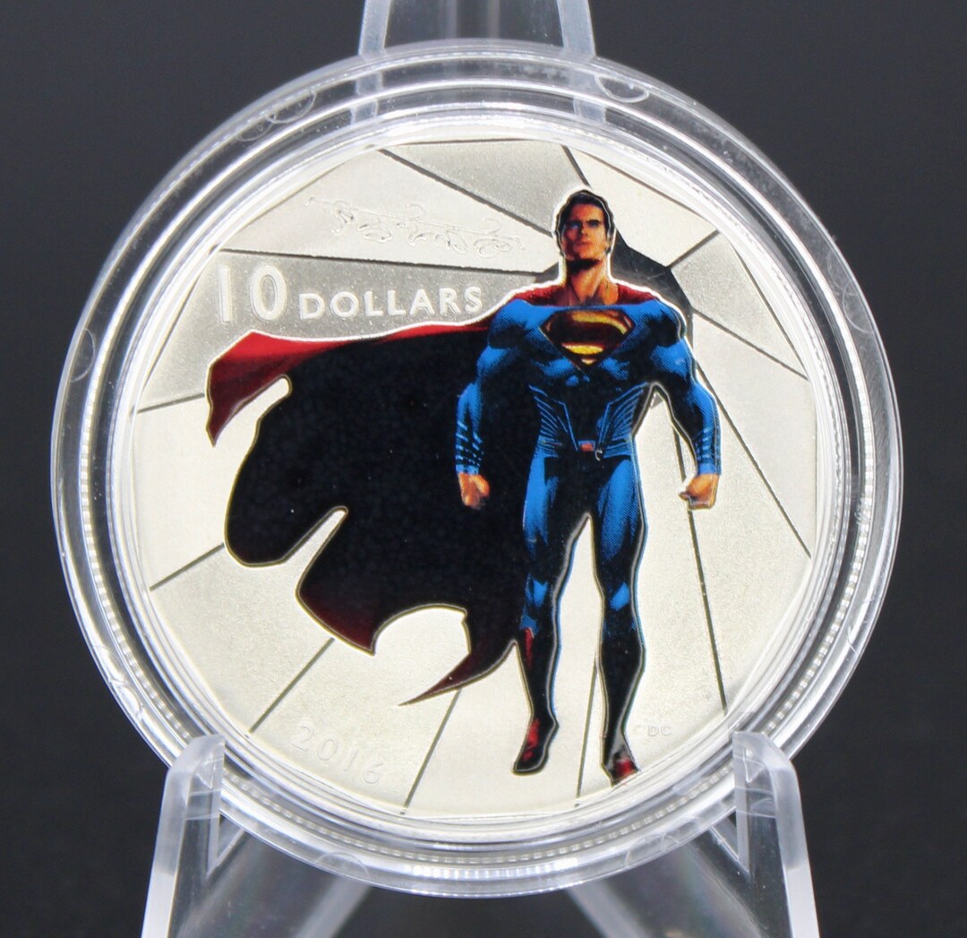 2016 Canada "batman Vs Superman: Dawn of Justice" Colorized Half OZ ...