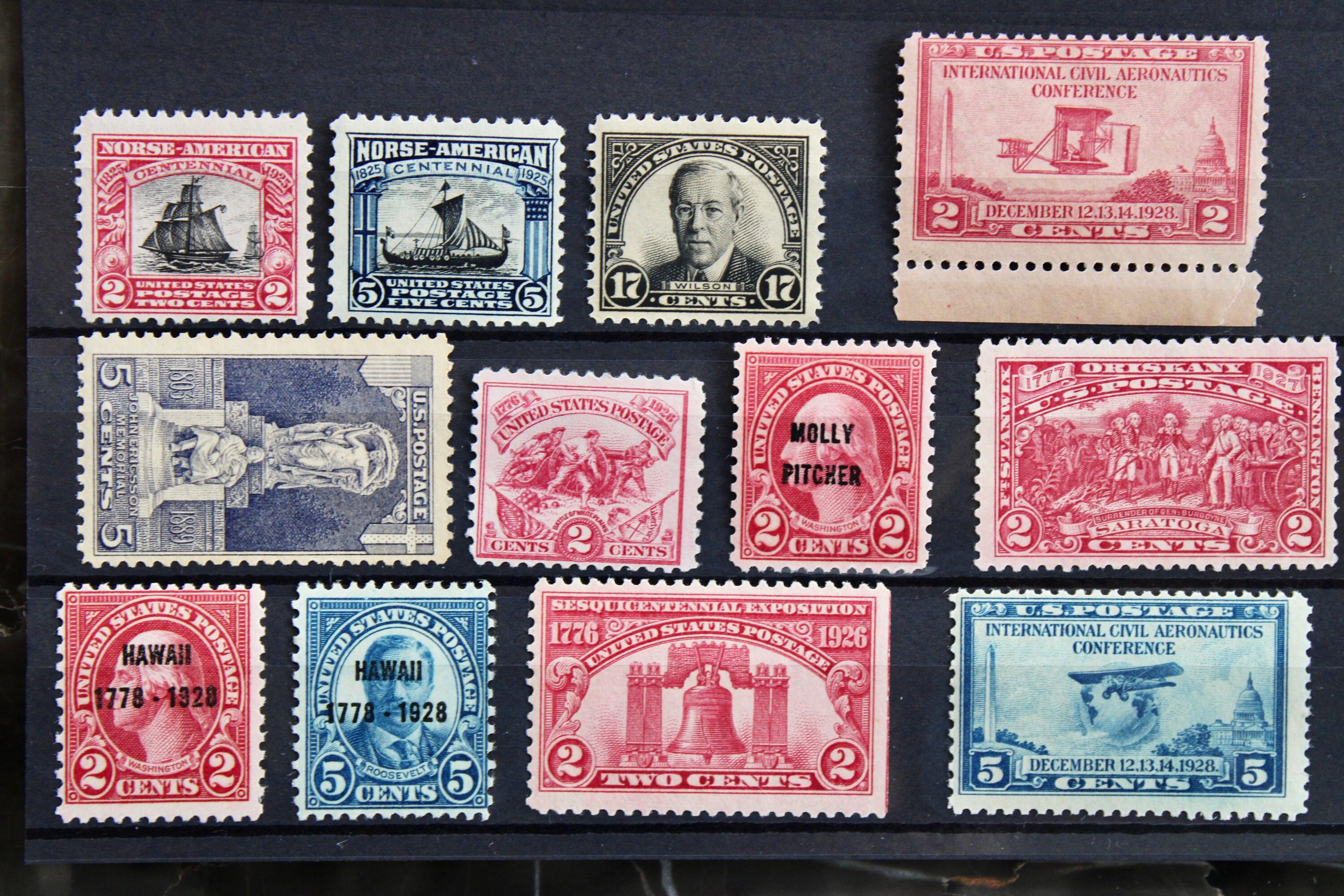 Old US Stamps 1926-1929 Commemorative Collection, Scott# 620-650 Mint ...