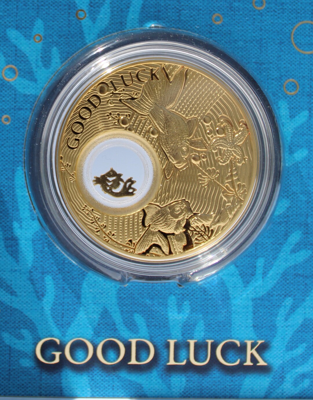 2014 NIUE Good Luck Coin Goldfish 24kt Gold Gilded 28 Gram - Etsy
