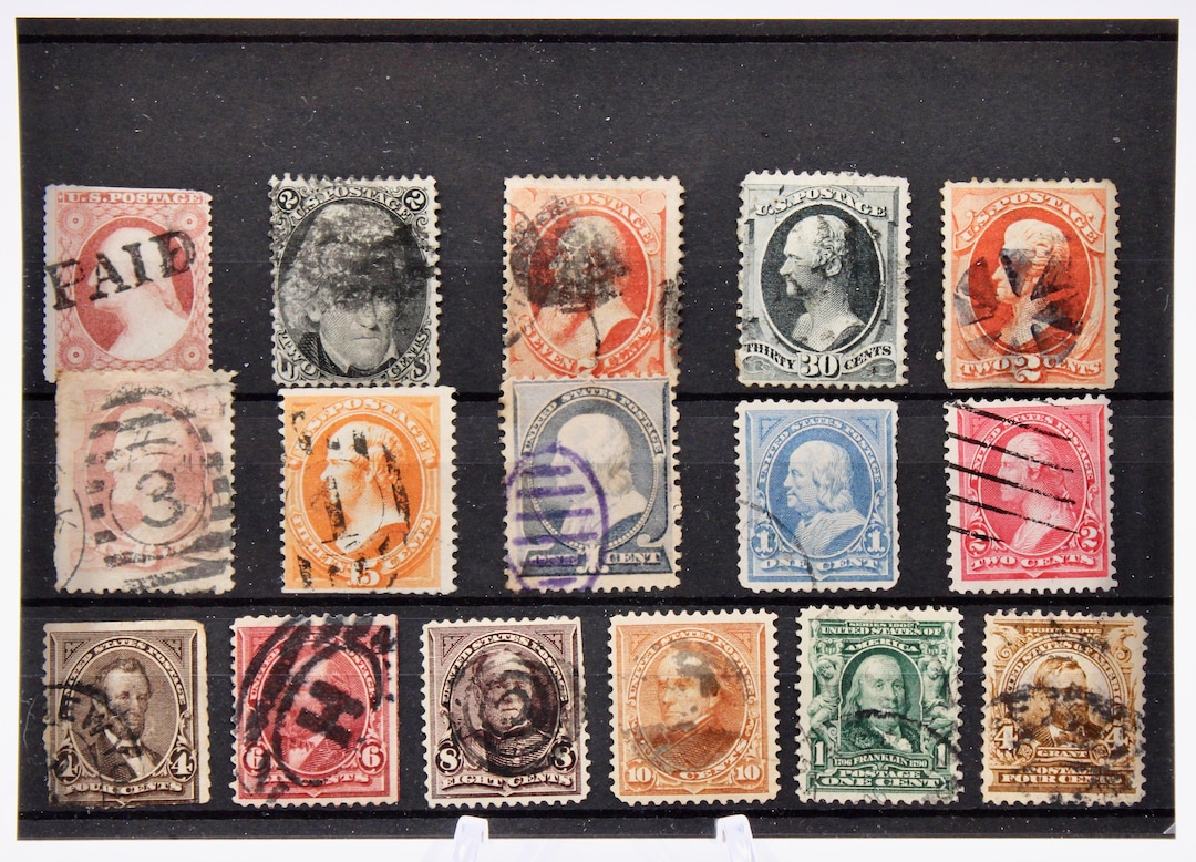 Old US Stamps, 1857-1902 Mixed Collection Scott #26 - 303 Fancy ...