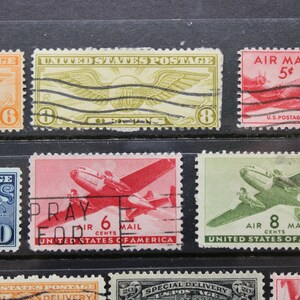 Old US Stamps, Back of Book Mixed Collection Scott # C7-C60, E4-E14 and ...