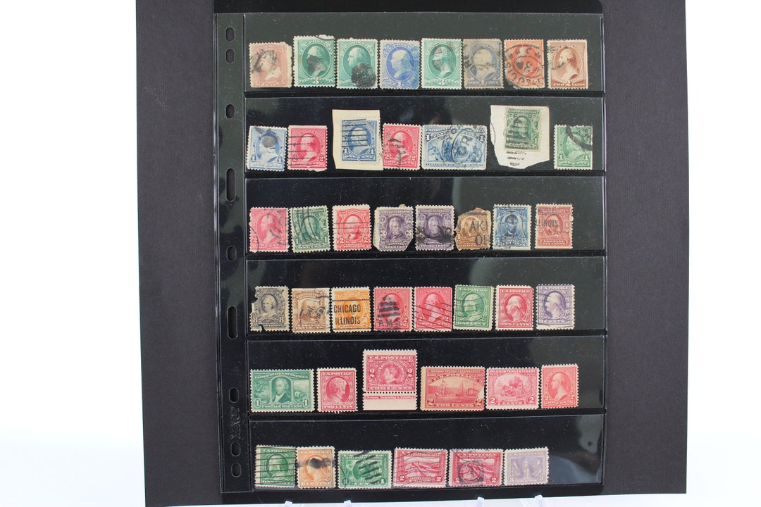 Old US Stamps, Mixed Collection of Used and Mint Stamps From 1860-1920 ...