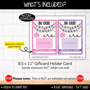 First Day of School Teacher Staff Appreciation Gift Card Holder ...