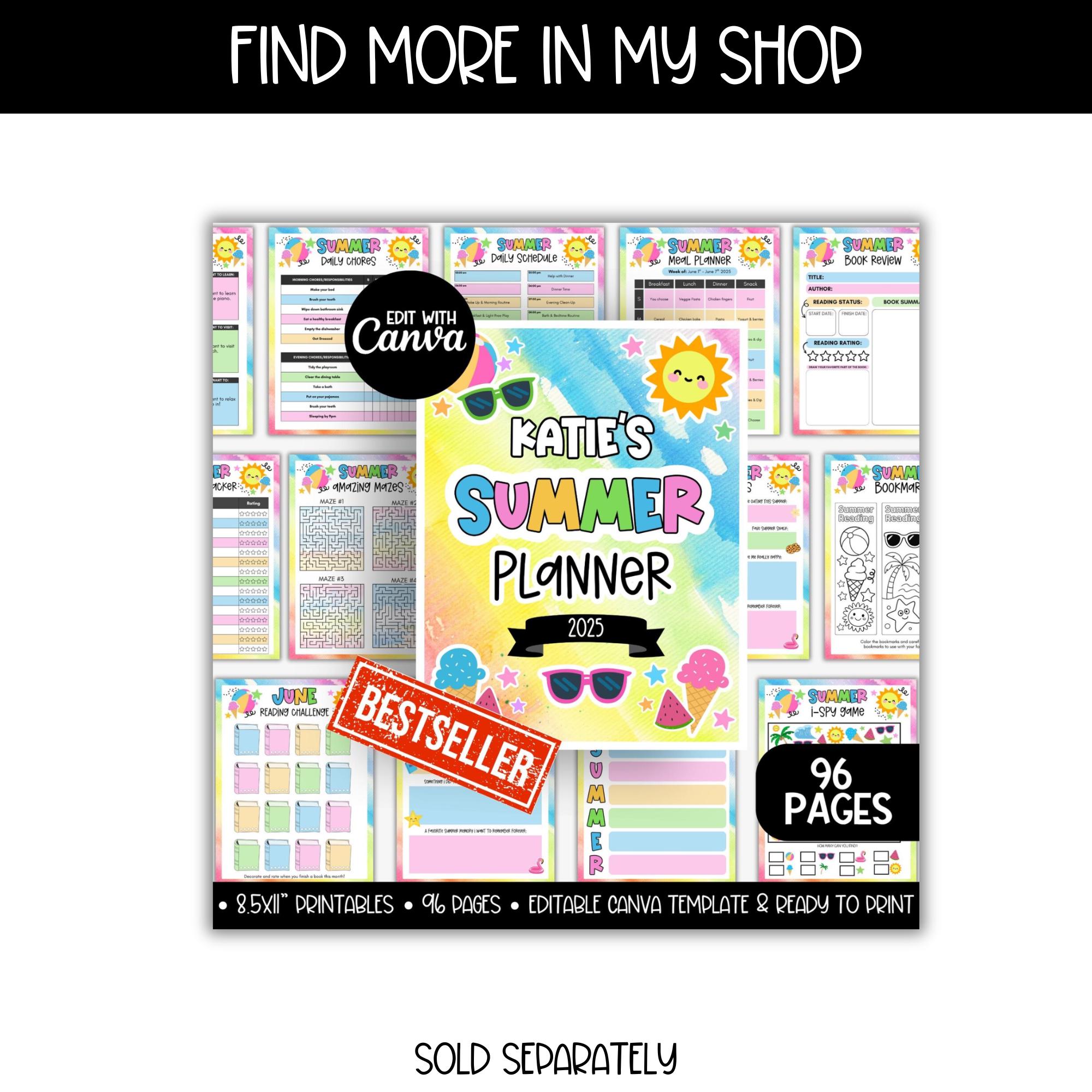 Summer Behavior Tracker Chart for Kids, Good Behavior Log Chart ...