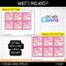 Valentine's Day Chocolate Chip Cookie Treat Goodie Tags Kids, Pink Boys ...