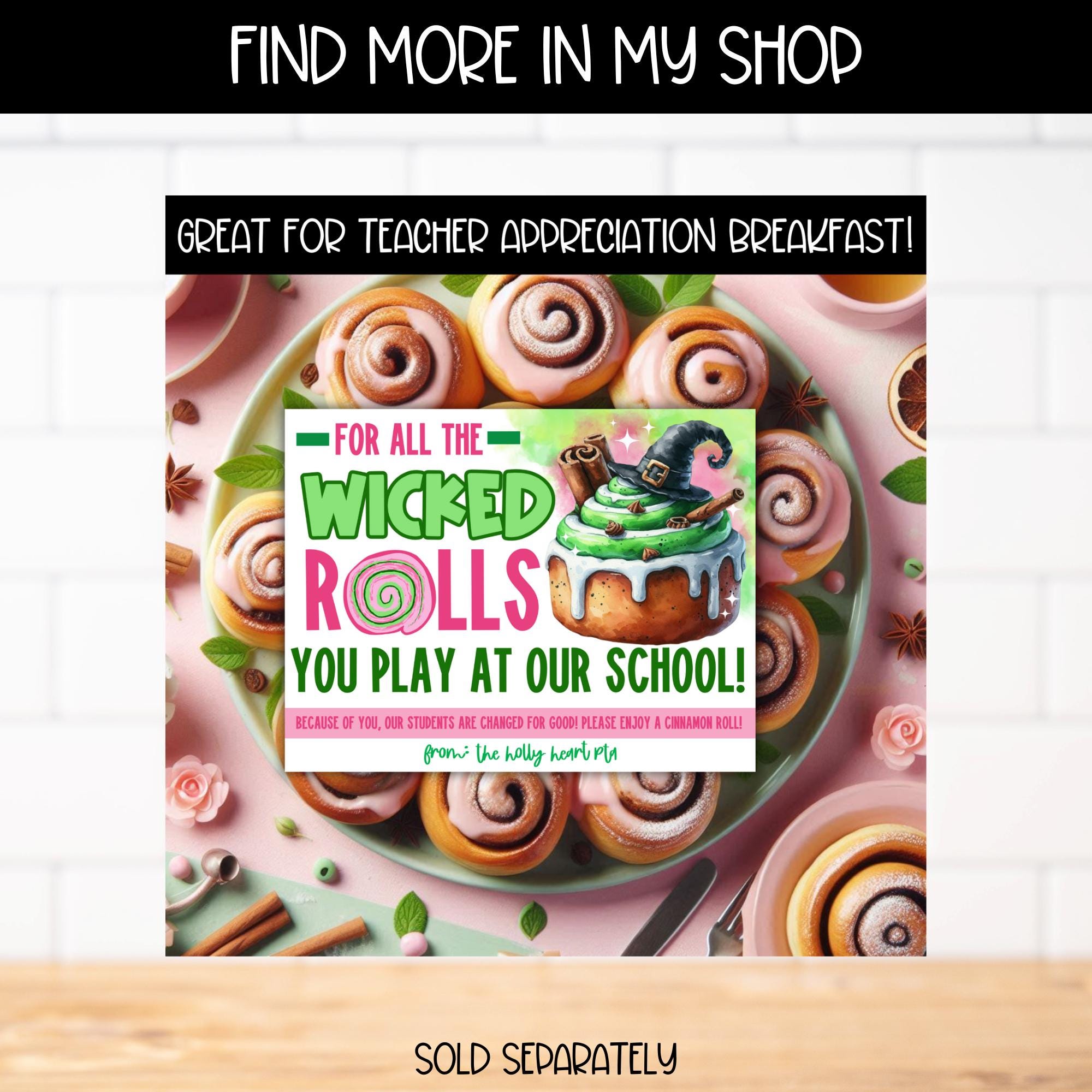Wicked Teacher Appreciation Week Theme Gift Tags Canva Template, Oz ...