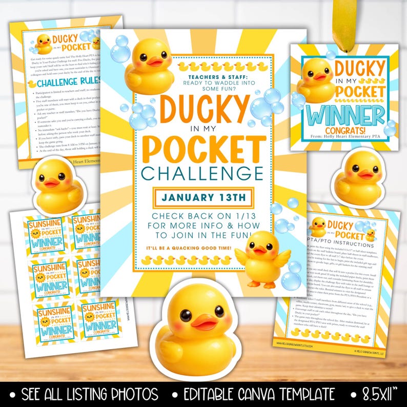 Rubber Ducky Day Team Building Game, National Duck Day Teacher ...