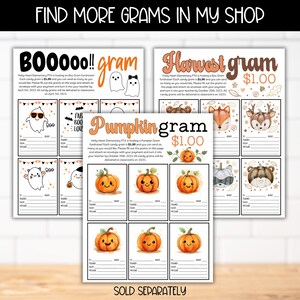PTA PTO Halloween Fall Gram Fundraiser Template, School Fundraiser ...