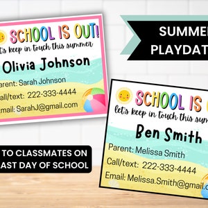 Editable Playdate Calling Card for Kid Printable | Summer Play Date ...