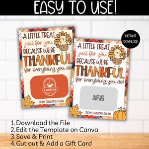Thanksgiving Thankful for You Personalized Gift Card Holder, Thank You ...