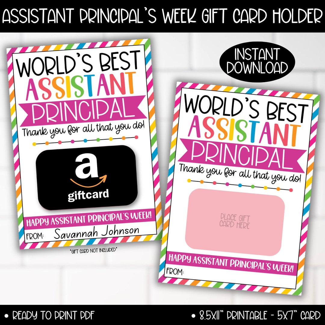 Assistant Principal Week Gift Card Holder, Happy National AP ...
