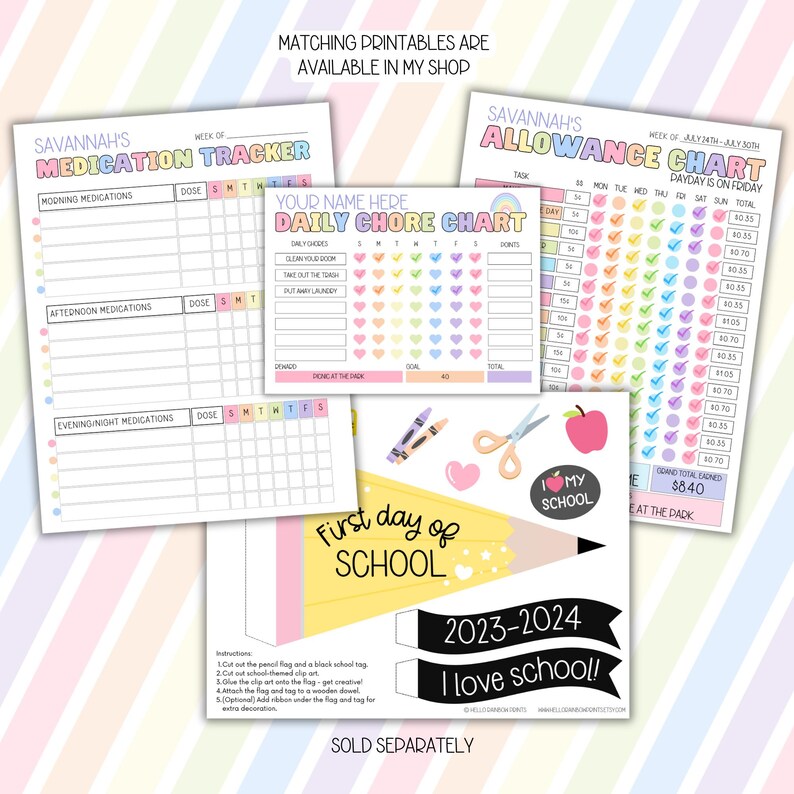 Kids Behavior Chart, Classroom Management Charts, ADHD Responsibility ...