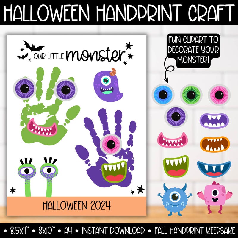 Monster Handprint - Etsy