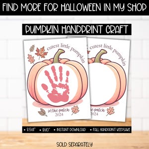 Halloween Pumpkin Handprint Craft, Autumn Crafts for Kids, Toddler ...