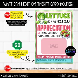 Salad Bar BUNDLE Teacher Nurse Staff Appreciation Week Lunch Sign Gift ...