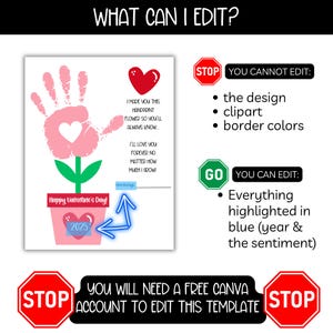 Valentine's Day Handprint Art Craft Template, Kids Valentine Activity ...