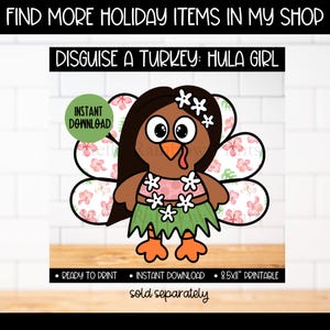 Donut Sprinkle Turkey Disguise Printable Craft Kit, Doughnut Coloring ...