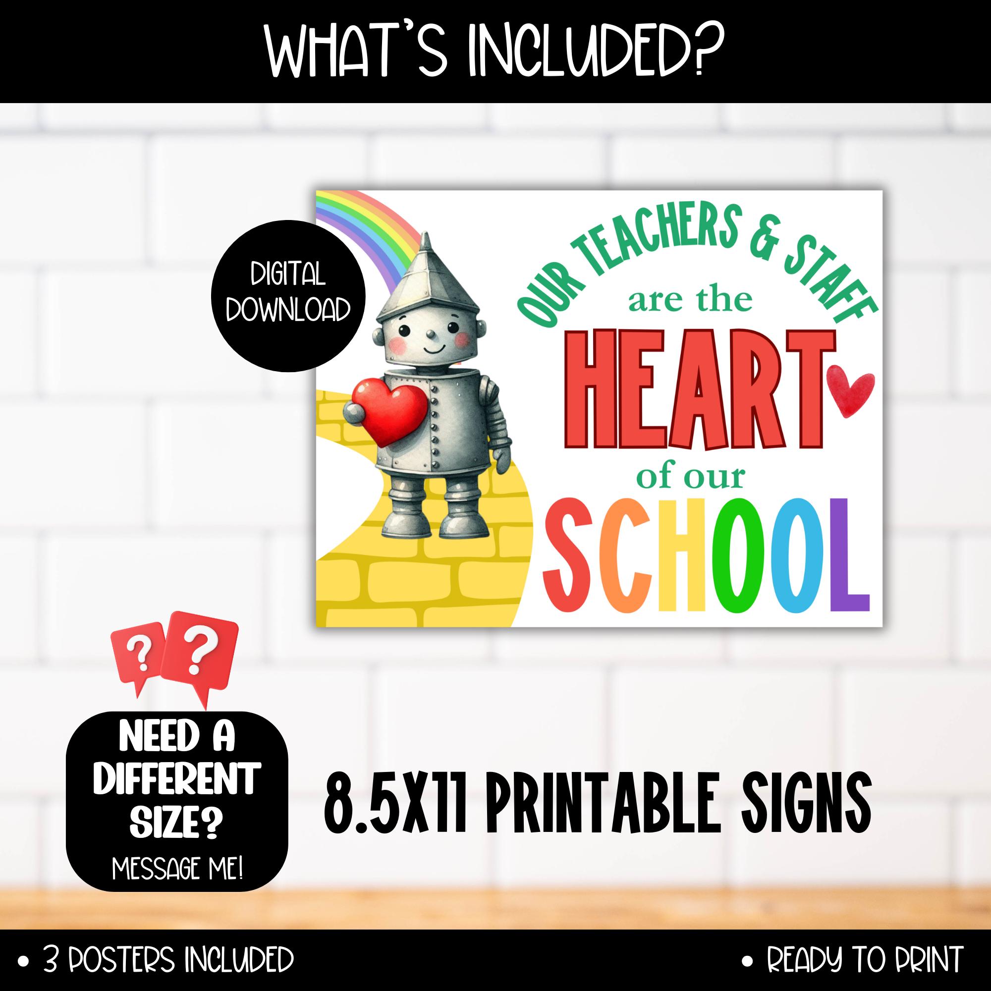 Wizard of Oz Teacher Appreciation Week Theme Poster Sign, Oz Staff ...