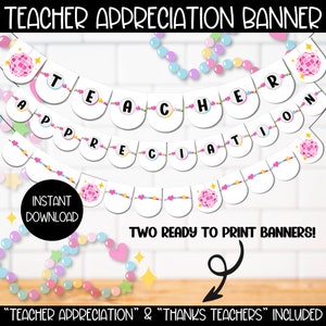 Teacher Staff Appreciation Week Banner, Taylor Inspired Theme Printable ...
