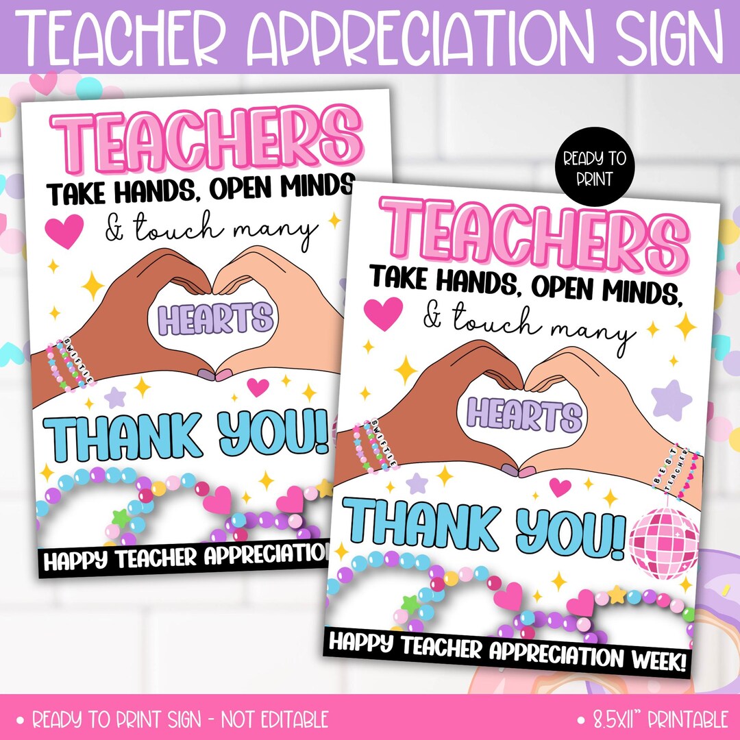 In My Teacher Era Staff Appreciation Week Theme Poster Sign, Pop Star ...