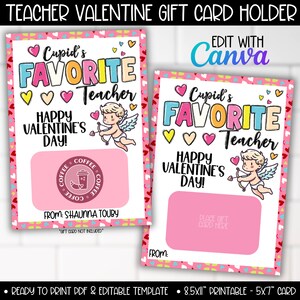 Teacher Valentine's Day Gift Card Holder Coffee Starbucks Amazon Target ...