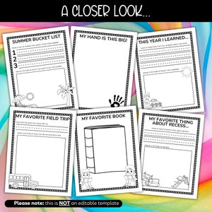 Preschool End of Year Memory Book Printable, TK Pre-k VPK Headstart ...