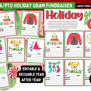 PTA PTO Candy Gram | Christmas Gram | Holiday Gram | Candy Cane Gram ...