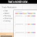 Medication Tracker Log Chart List Planner Kids Cute Printable Template ...