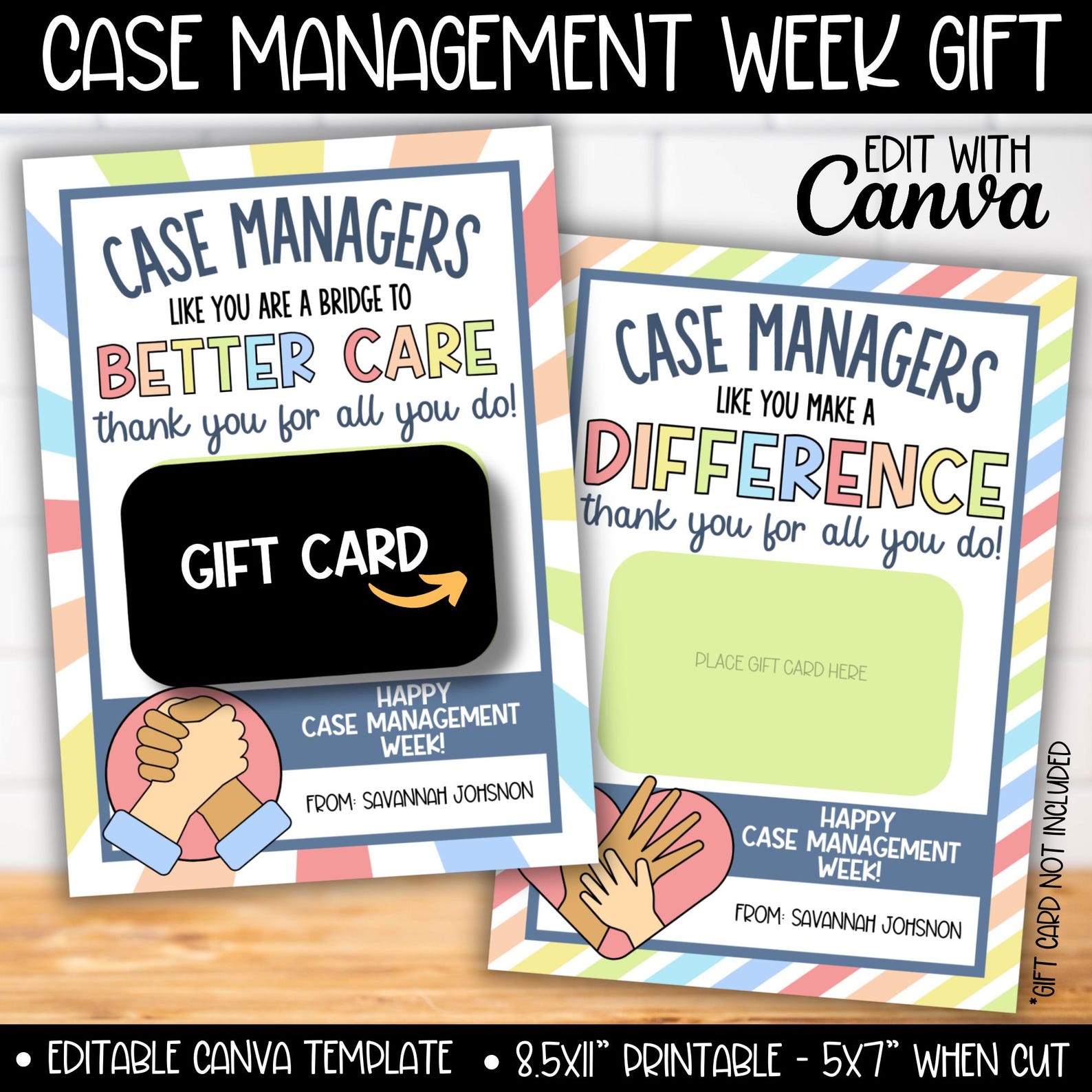 Case Manager Week Gift Card Holder, Case Resource Management ...